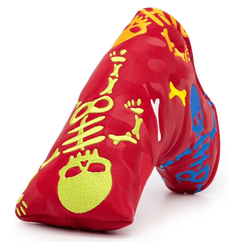 Red Leather Skeleton Blade Putter Headcovers | Gloof Golf – gloofgolf